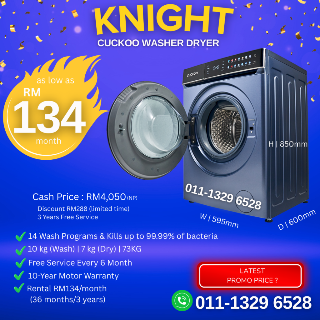 CUCKOO WASHER DRYER READY STOK, OPEN ORDER NOW